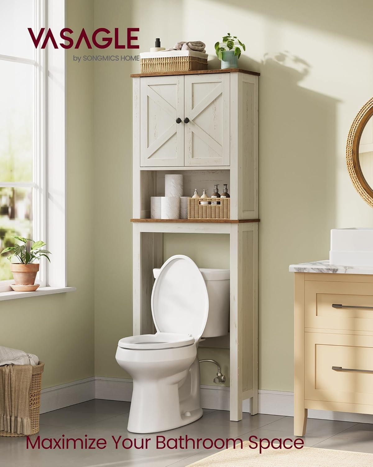 VASAGLE Over The Toilet Storage Cabinet UBTS026W01 - SONGMICS