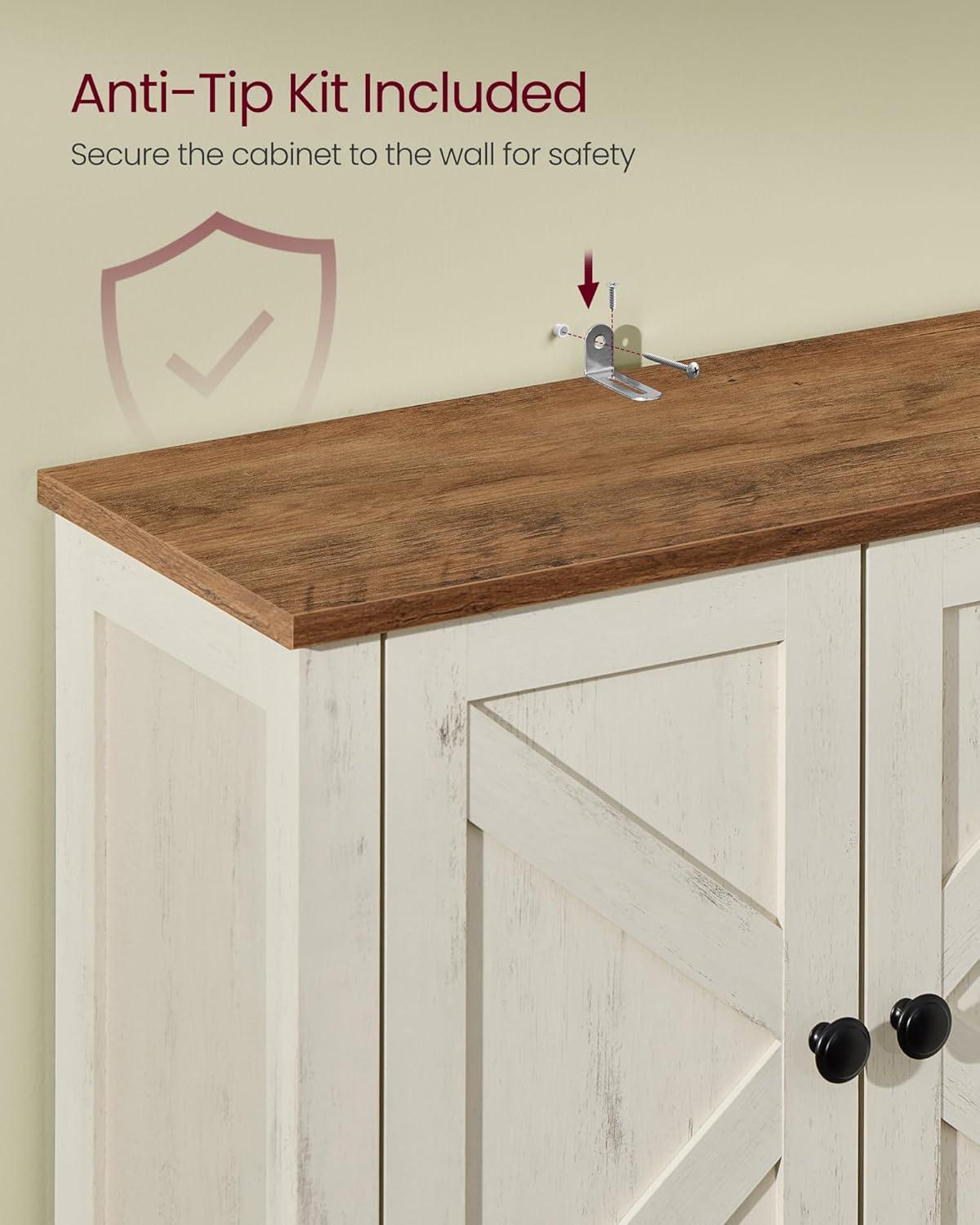 VASAGLE Over The Toilet Storage Cabinet UBTS026W01 - SONGMICS